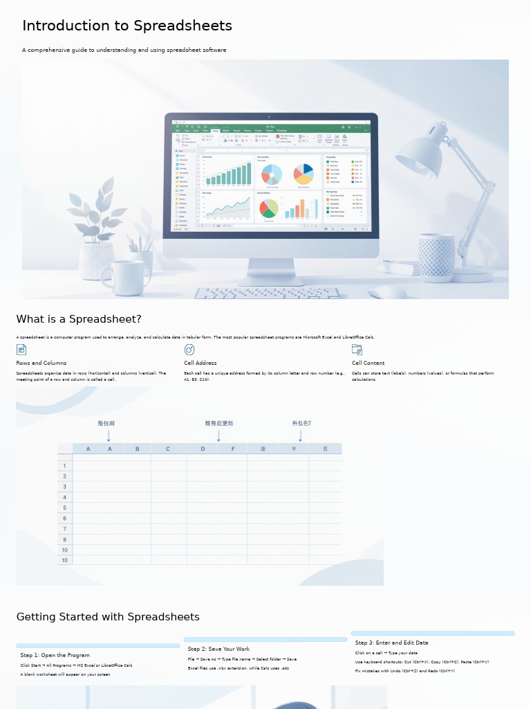 Fundamental of ICT Unit 3 Spreadsheets | PDF | Spreadsheet | Microsoft ...
