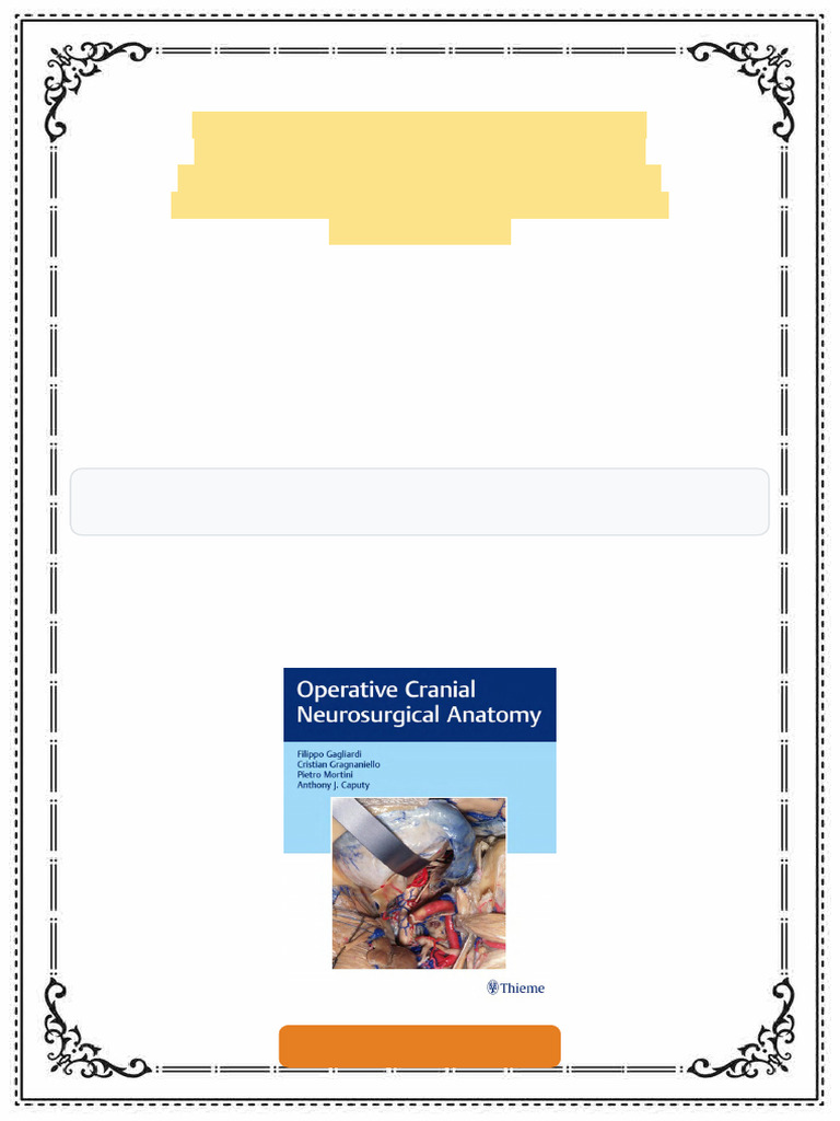 Operative Cranial Neurosurgical Anatomy 1st edition by Filippo ...