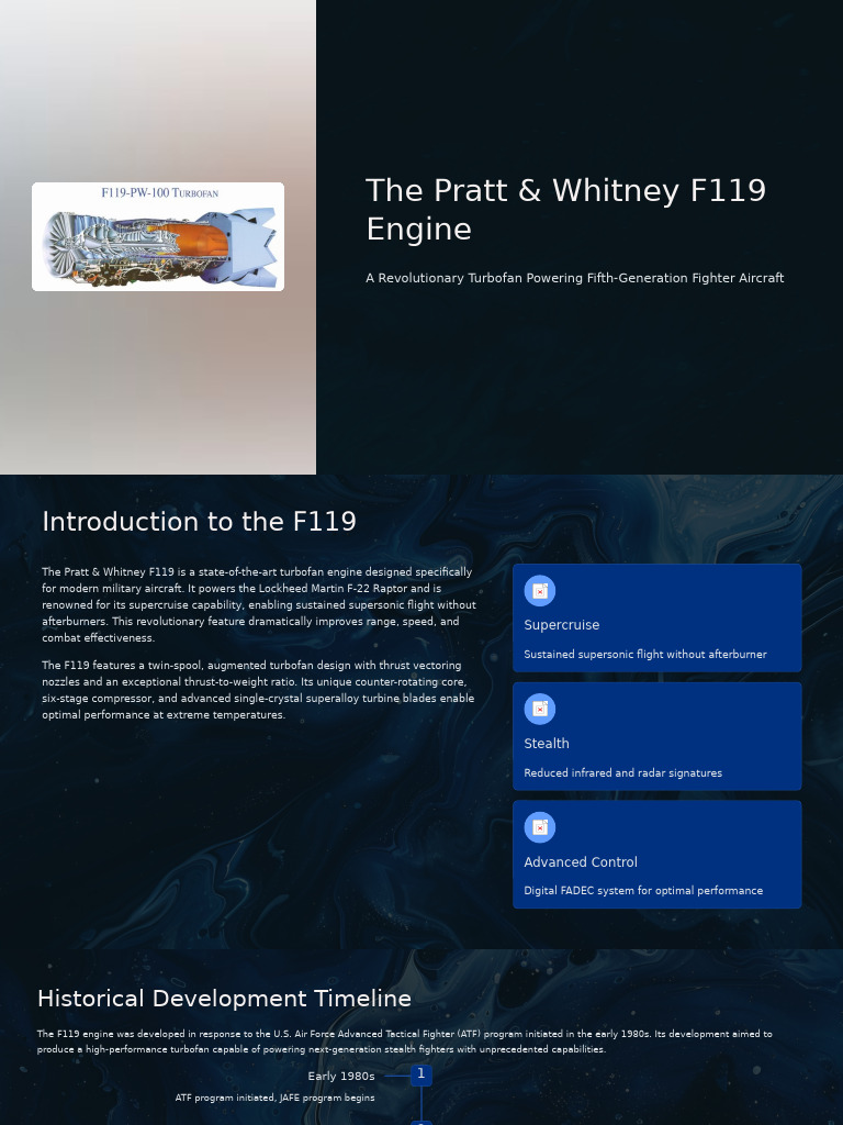 The Pratt and Whitney F119 Engine | PDF | Propulsion | Aviation