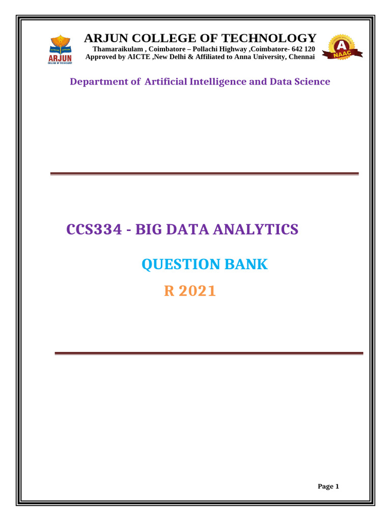 BDA Question Bank | PDF | Apache Hadoop | Map Reduce