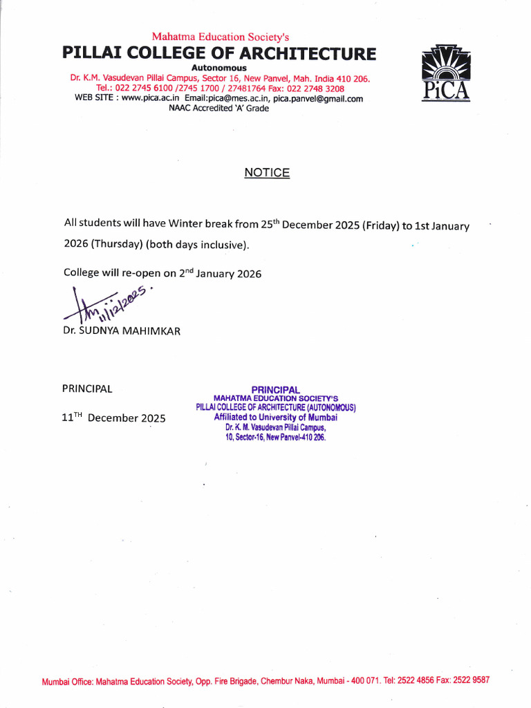 Winter Break for Students | PDF