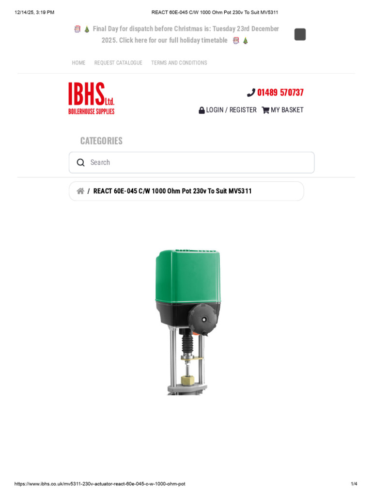 React 60e-045 C - W 1000 Ohm Pot 230v To Suit Mv5311 | PDF | Mechanical Engineering | Gas ...