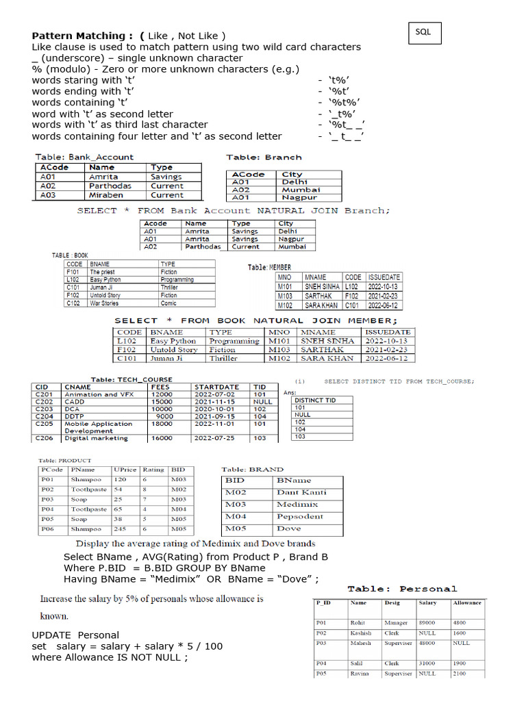 Pattern Matching: ( | PDF