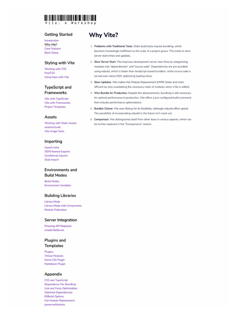 Screencapture Vite Workshop Vercel App Why Vite 2025 12-18-12!17!16 | PDF