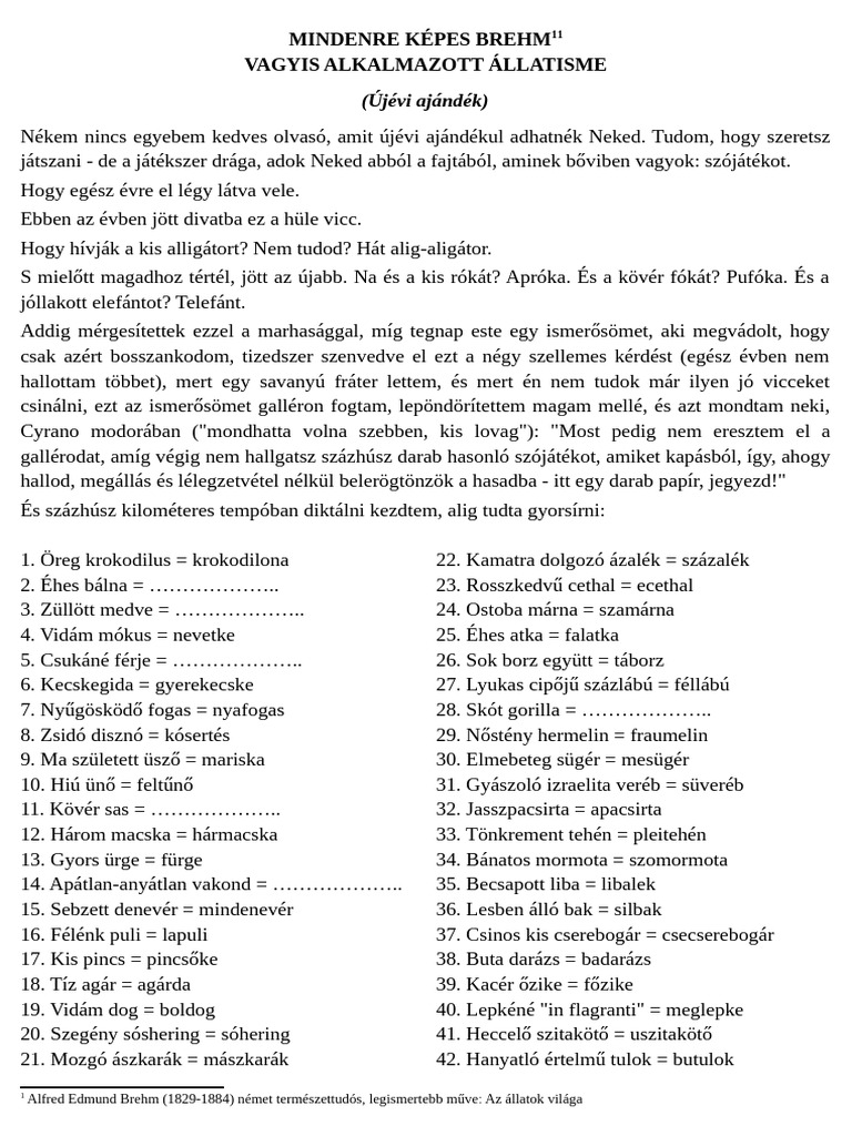Mindenre Képes Brehm | PDF