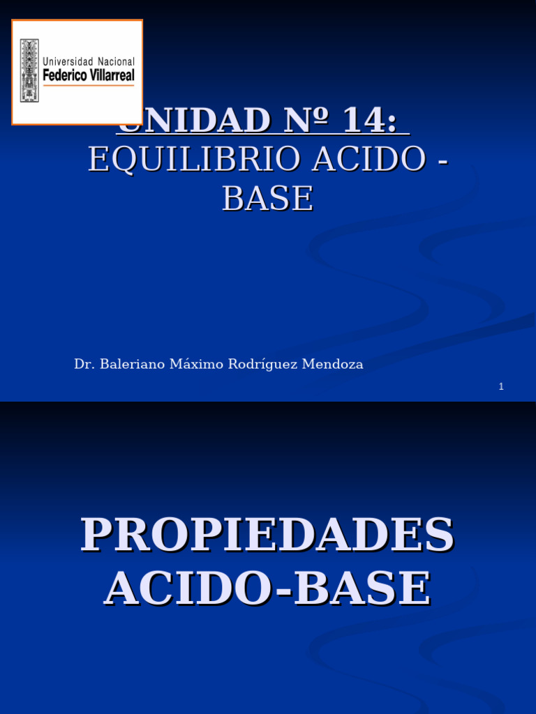 Equilibrio Ácido-Base: Teorías y Propiedades | PDF | Ph | Ácido