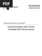 ISA 260: Audit Communication Guidelines | PDF | Audit | Financial Audit