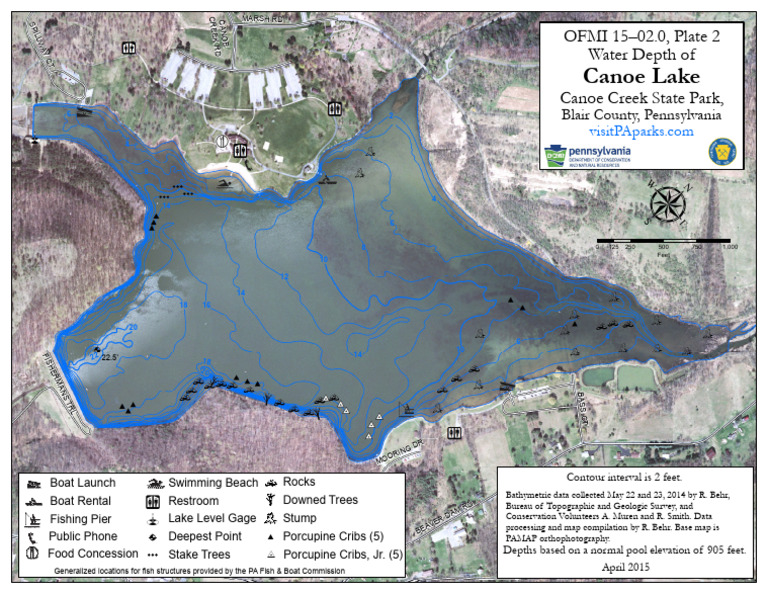 Canoe Creek State Park Depth Map | PDF