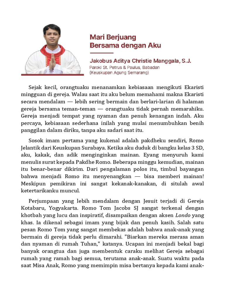 Panggilan Menjadi Prajurit Kristus | PDF