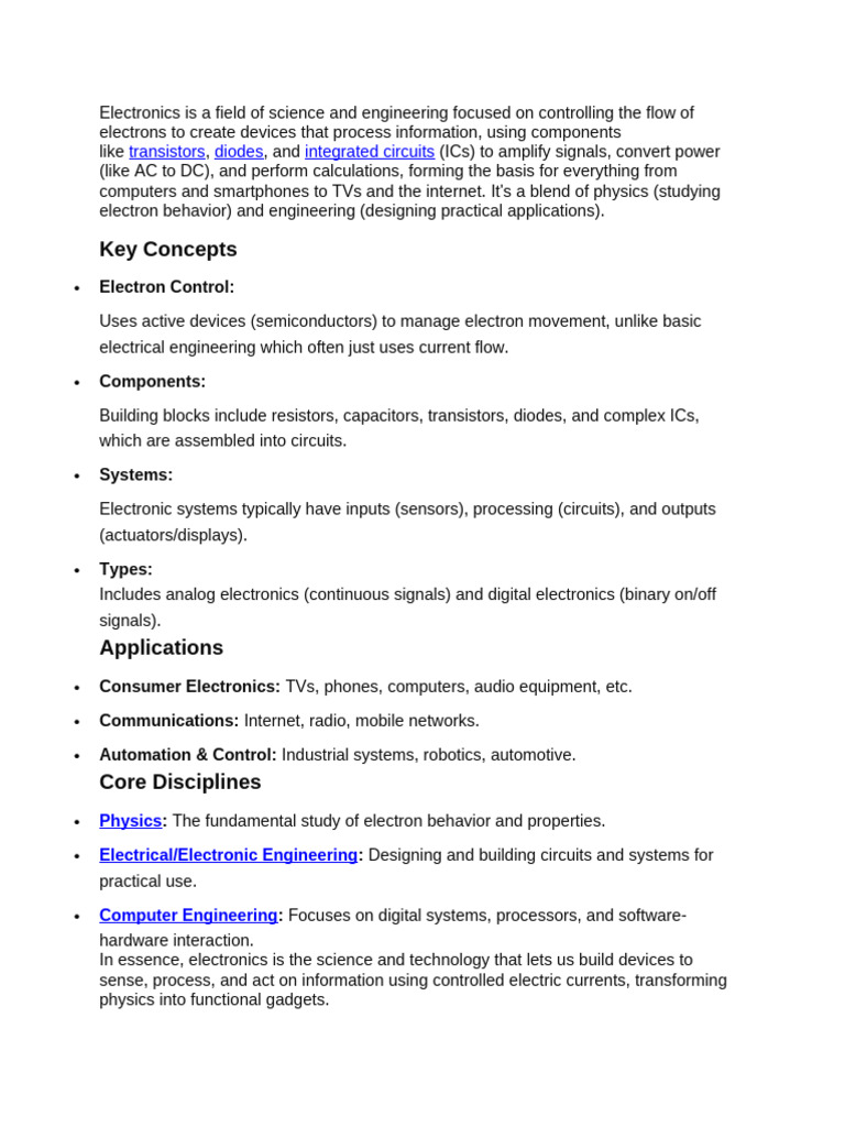 Key Concepts: Transistors Diodes Integrated Circuits | PDF