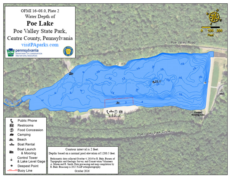 Poe Valley State Park Bathymetric Map | PDF