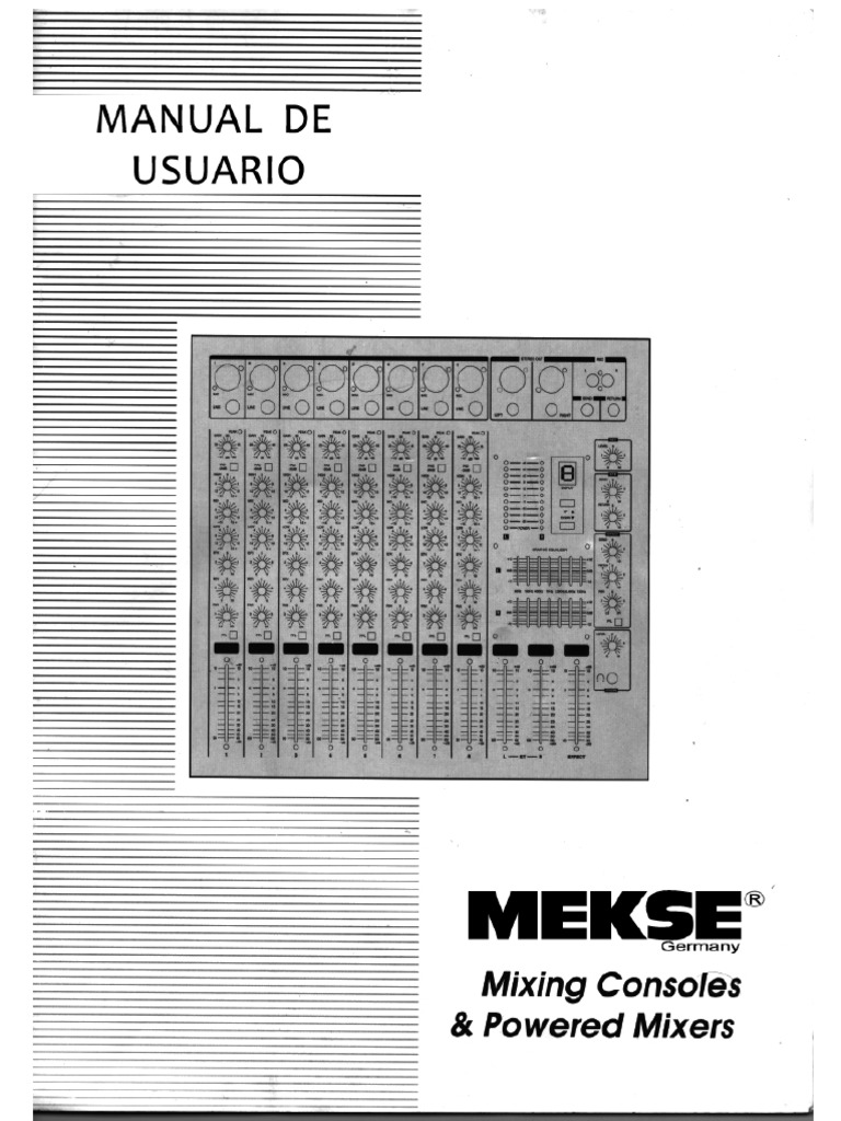 Manual Mekse Power Mixers and Mixers | PDF