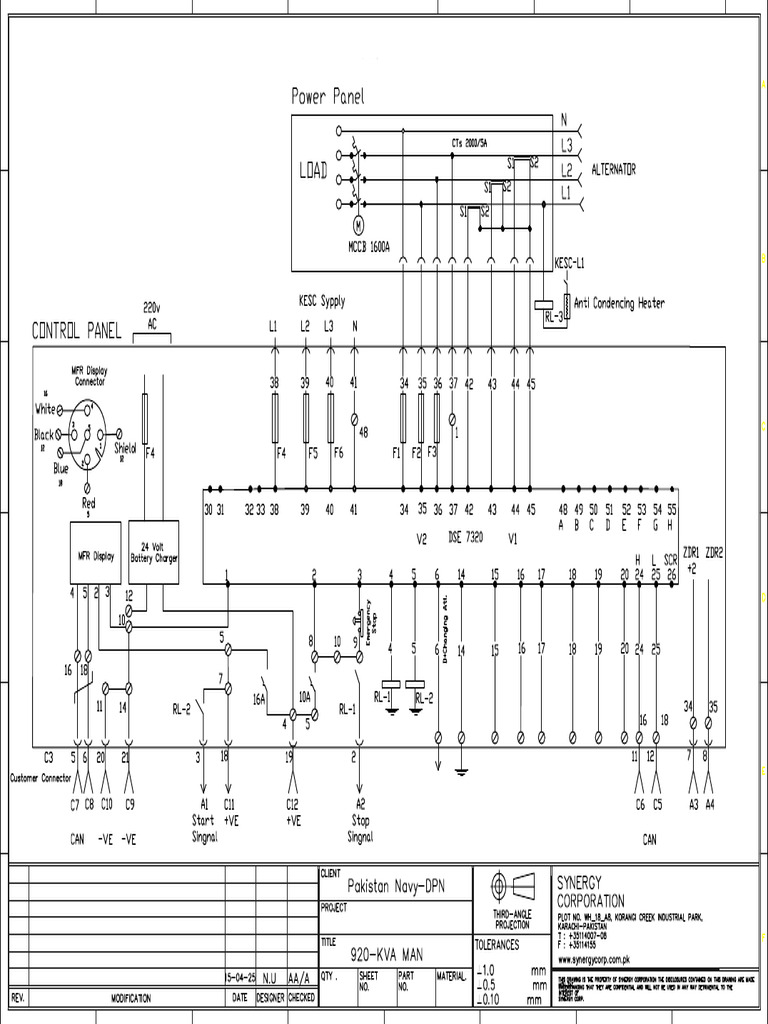 920 - KVA Control Panel Schematic | PDF