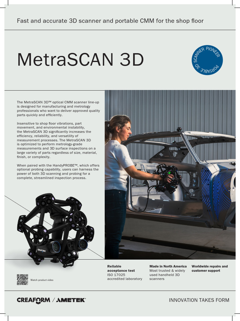 MetraSCAN 3D Optical CMM Scanner Overview | PDF | Image Scanner