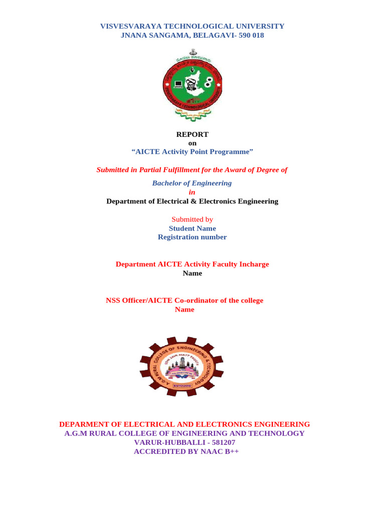 AICTE Activity Point Programme Report | PDF