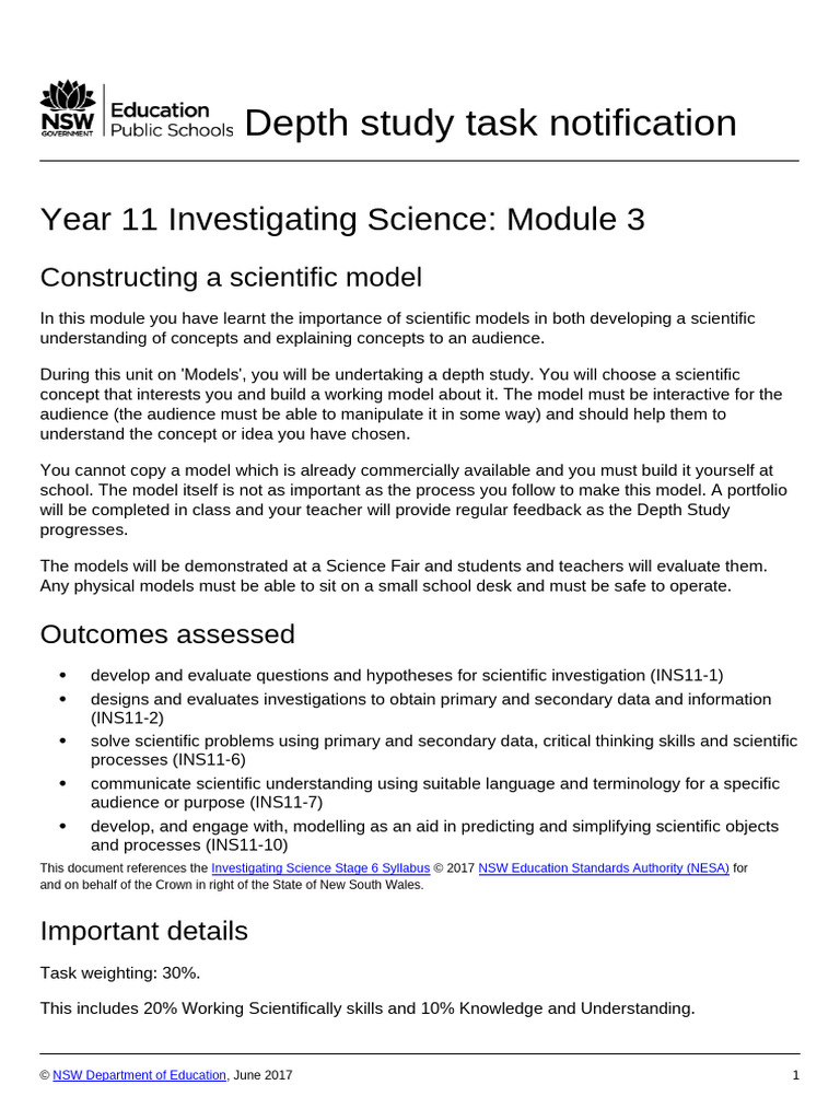 m3 Assessment Notification Constructing Model Final | PDF | Science ...