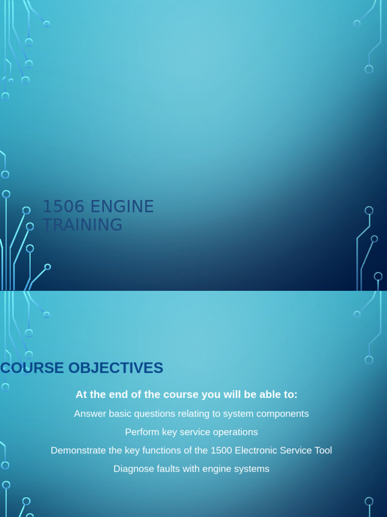 1506 Engine Training Course Overview | PDF | Fuel Injection | Pump