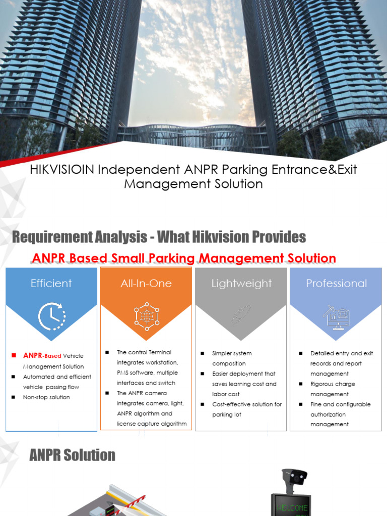 ANPR Parking Management Solution Overview | PDF | Computing | Computer ...