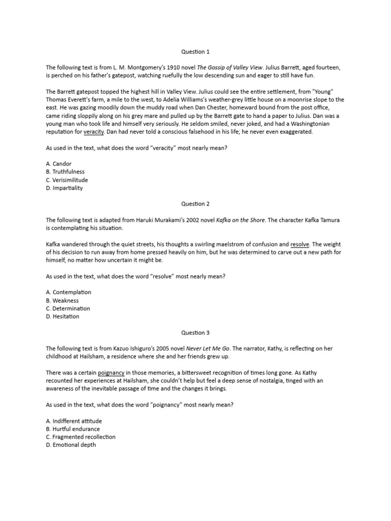 Vocabulary Test - Summer Revision Part 2 | PDF | Moby Dick | Ishmael ...