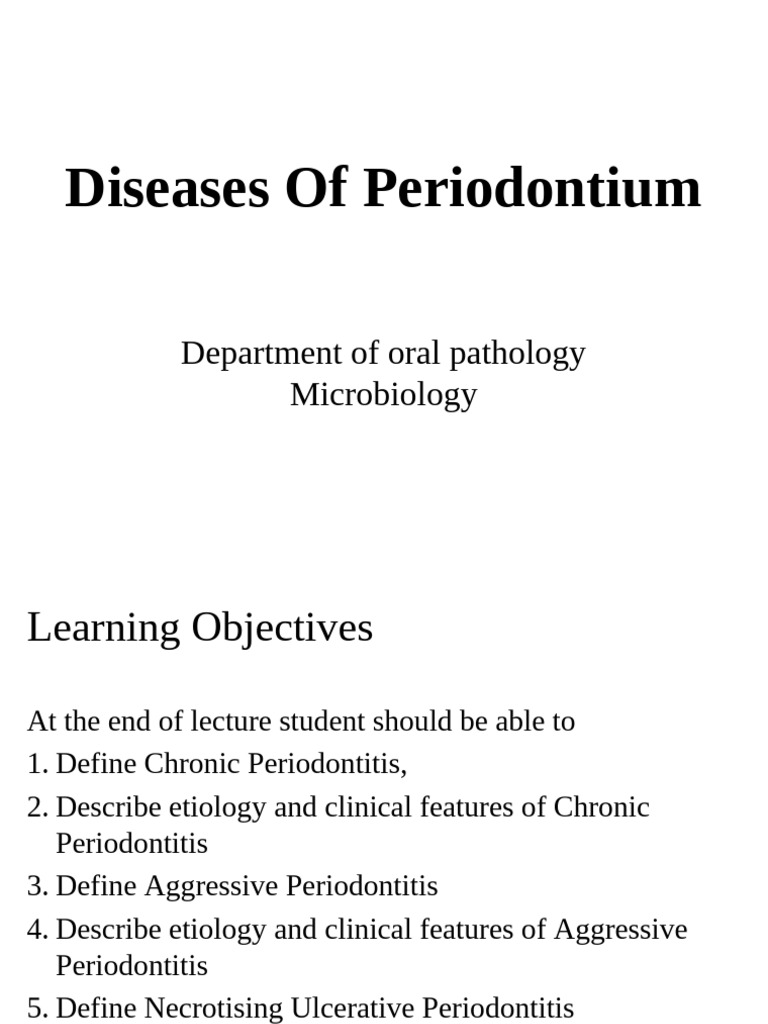Periodontitis: Types and Features Explained | PDF | Periodontology ...
