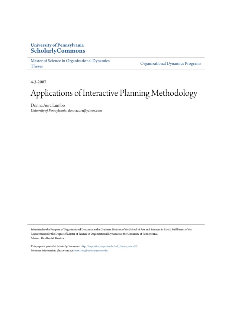 Facilitating Interactive Planning | PDF | System | Systems Thinking