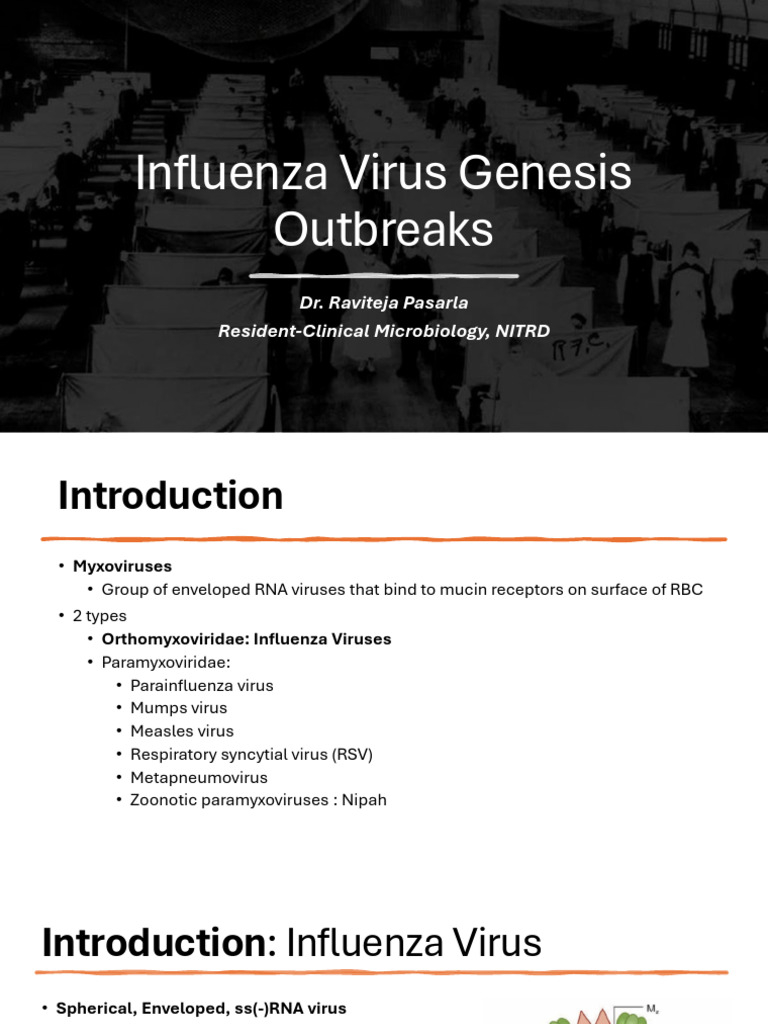 DR - Part Influenza Genesis Outbreaks | PDF | Influenza | Influenza A Virus
