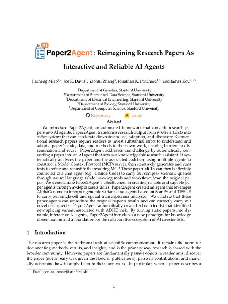 Reimagining Research Papers As Interactive AI Agents | PDF | Artificial ...
