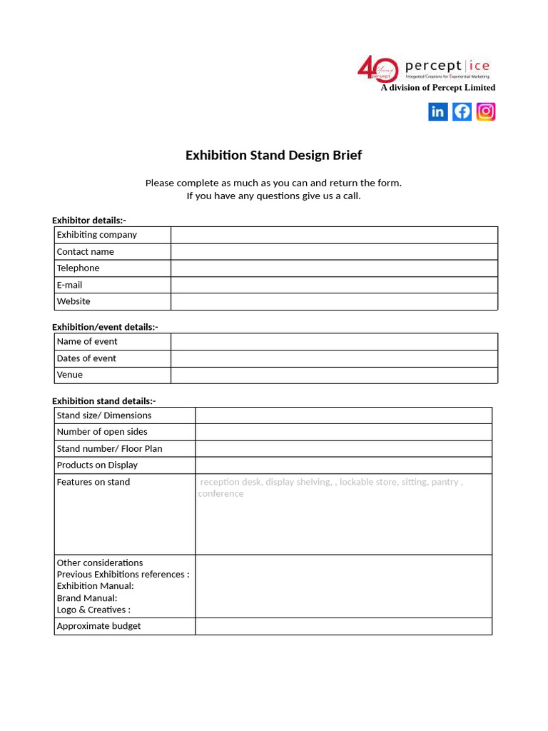 Stand Brief Form | PDF