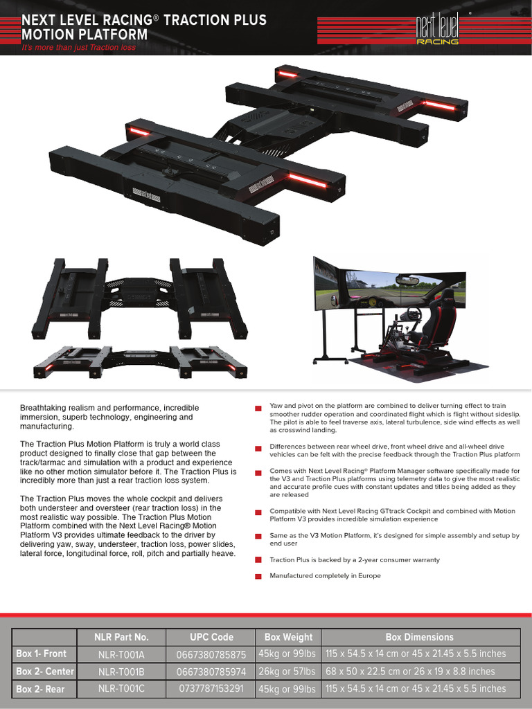 Next Level Racing Traction Plus Motion Platform | PDF | Aviation