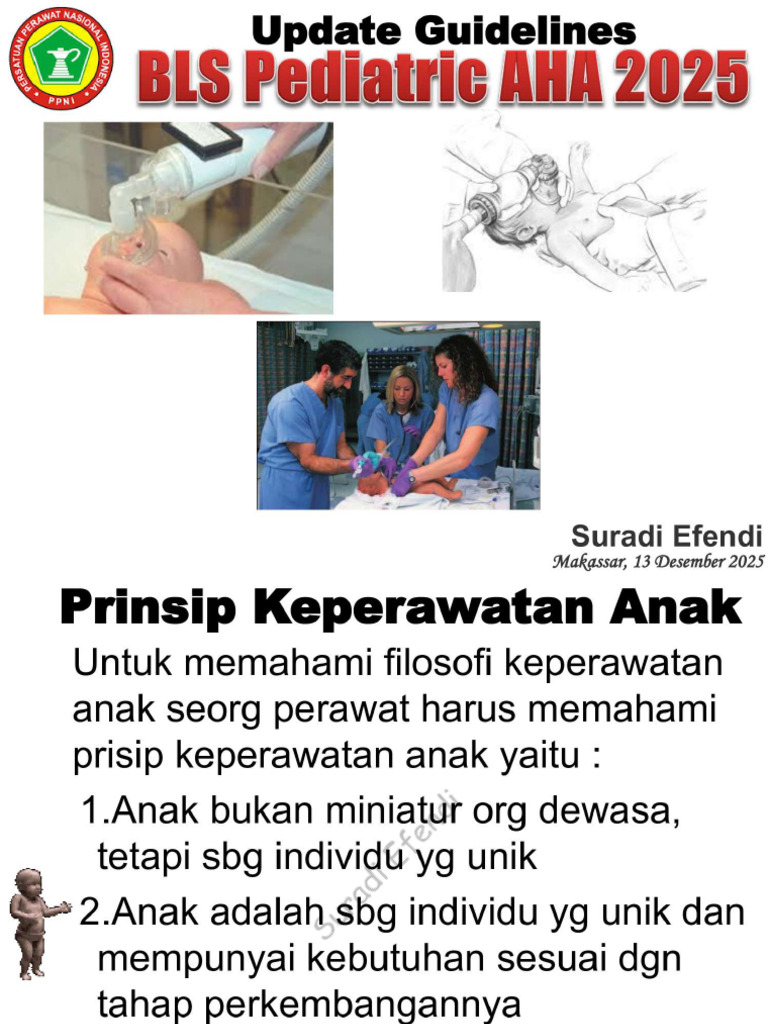 Materi BLS Pediatric AHA 2025_Suradi Efendi | PDF