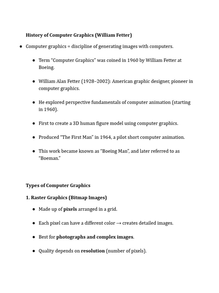 Evolution of Computer Graphics History | PDF | Spline (Mathematics ...