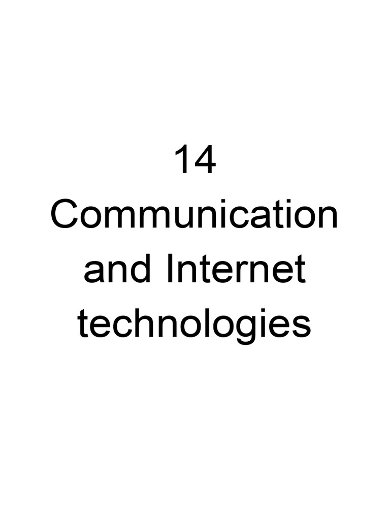 Communication and Internet Tech Q&A | PDF