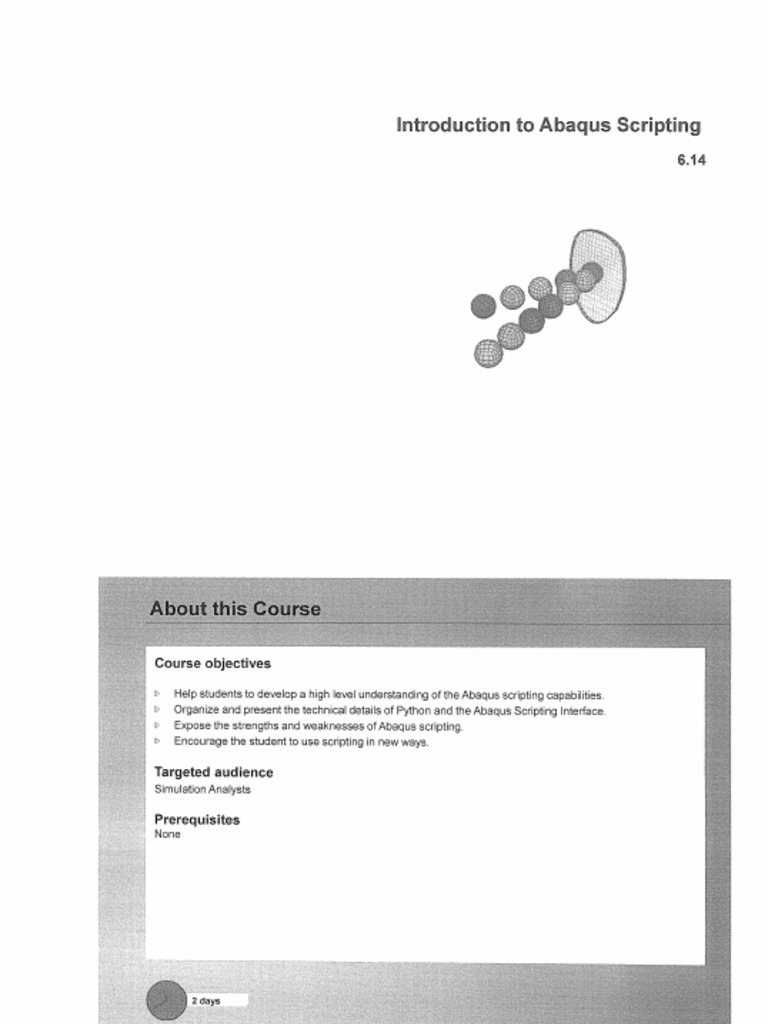 Introduction To Abaqus Scripting v6.14 | PDF