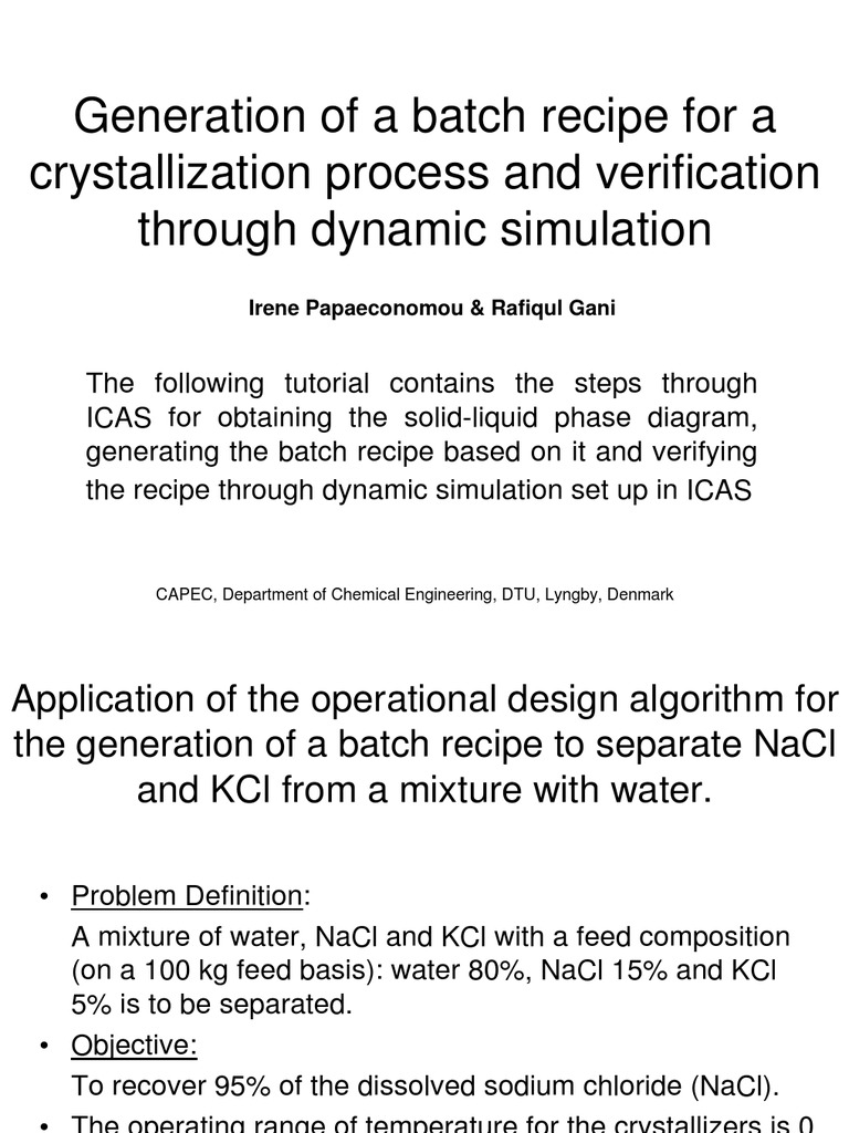 Crystallization Tutorial | PDF | Crystallization | Phase (Matter)