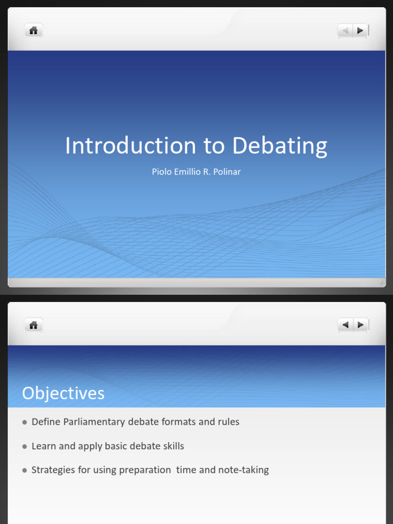 Guide to Parliamentary Debate Formats | PDF