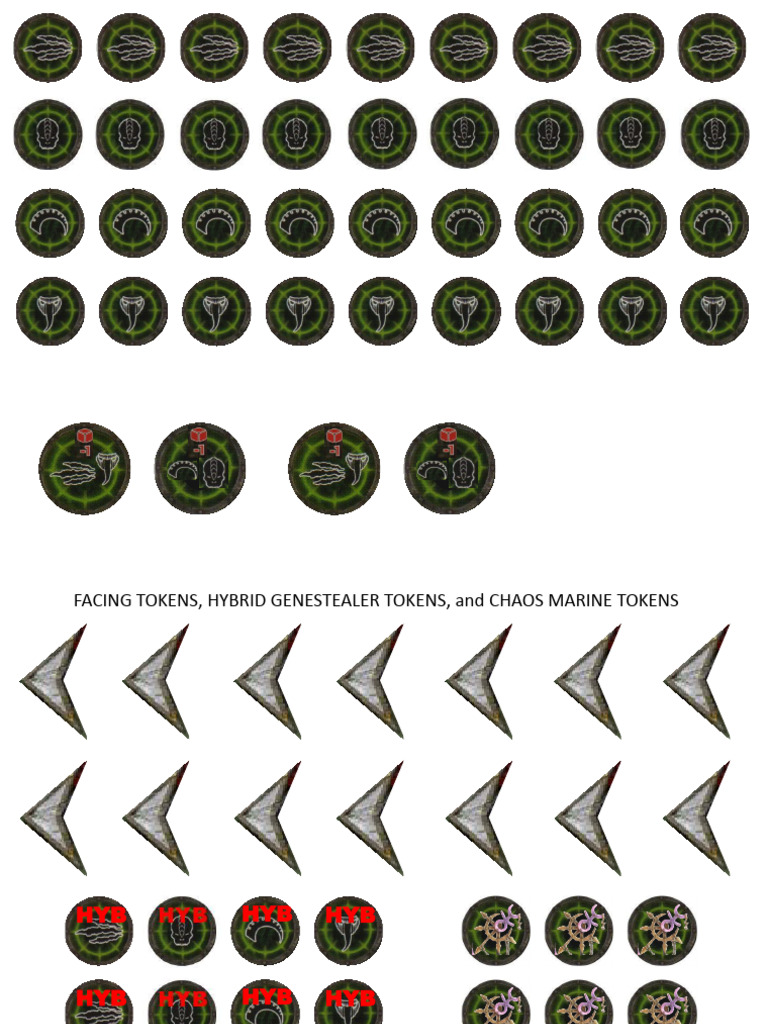 SHDA Tokens and Variant Tokens | PDF | Tabletop Games | Games Of Mental ...