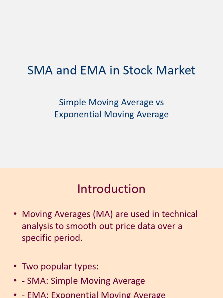 Colorful Final SMA Vs EMA Presentation | PDF