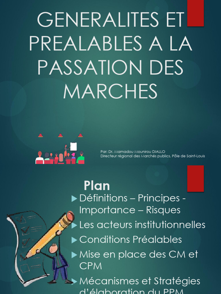 Généralités Et Préalables À La Passation Des Marchés | PDF | Économie