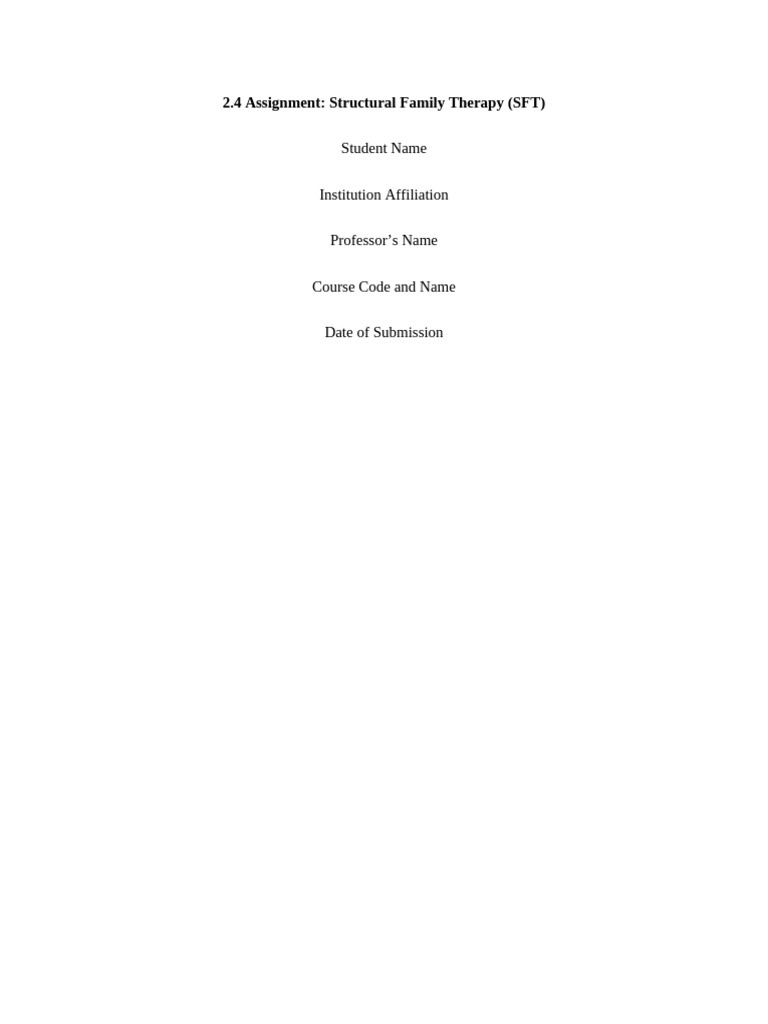 Structural Family Therapy Analysis | PDF | Sibling | Family Therapy