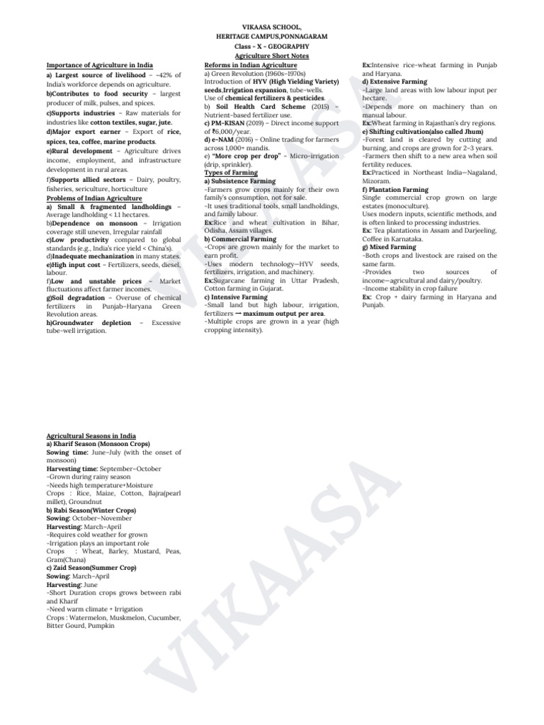 Agriculture Short Noest - Full | PDF | Agriculture | Agronomy