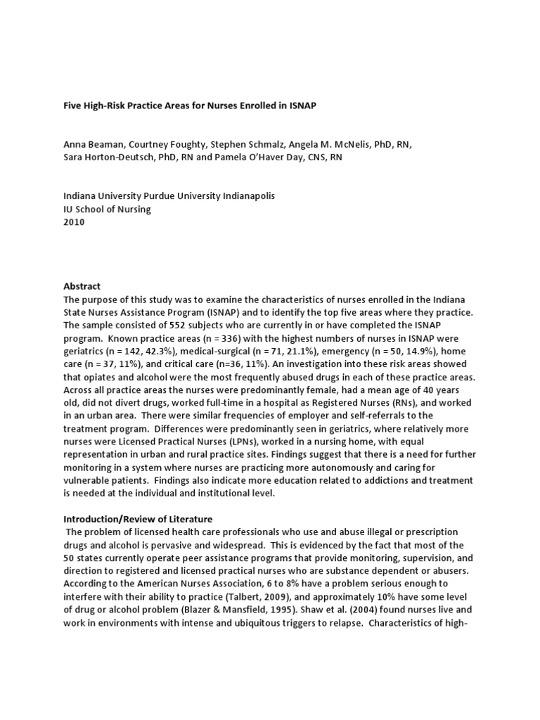 Five High-Risk Practice | PDF | Substance Use Disorder | Substance Abuse