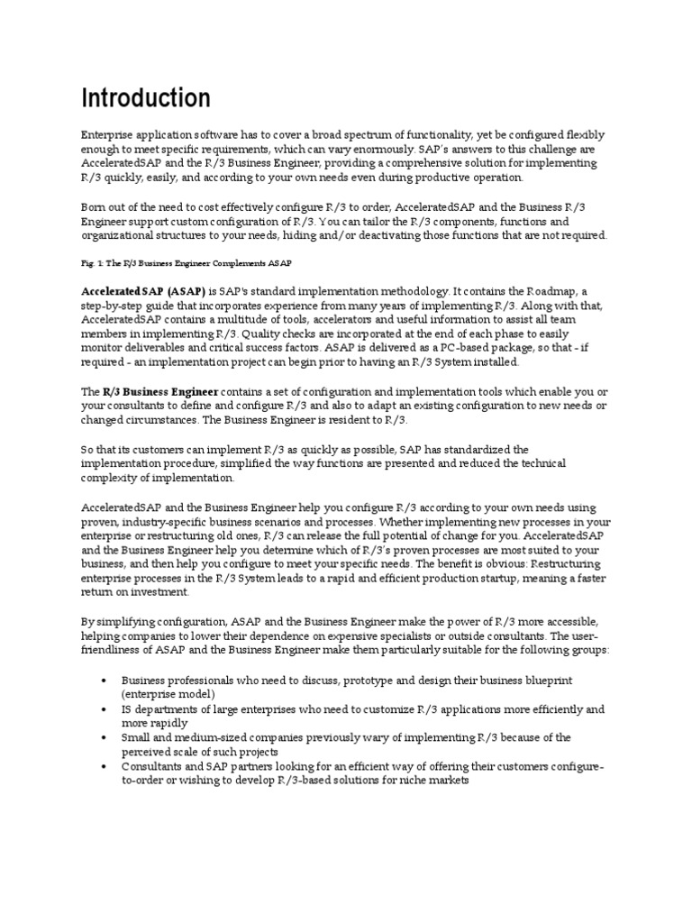 Acceleratedsap (Asap) Is Sap'S Standard Implementation Methodology. It ...