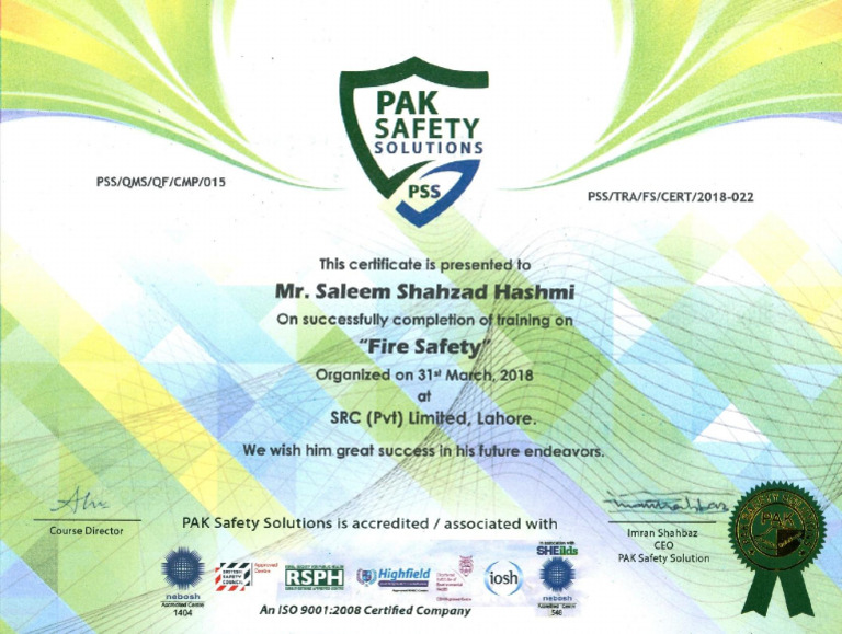 Certificate PSS | PDF