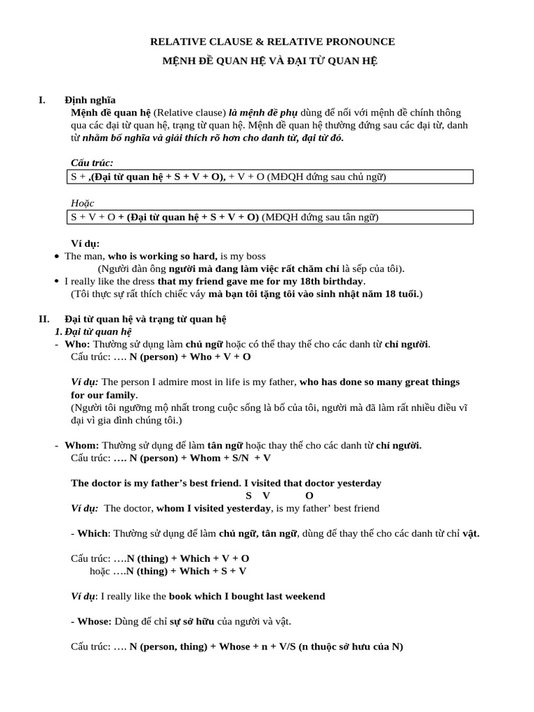 Relative Clause | PDF