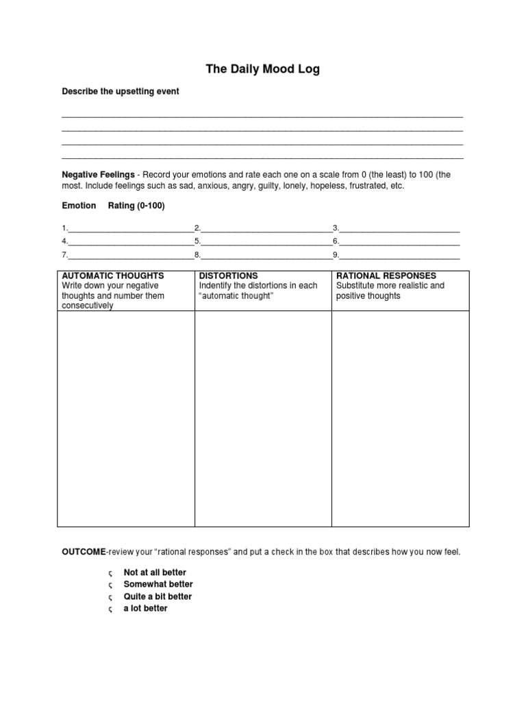 The Daily Mood Log | PDF