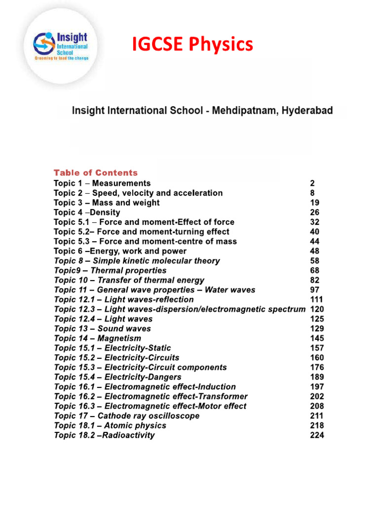 Physics Material - All Objectives | PDF