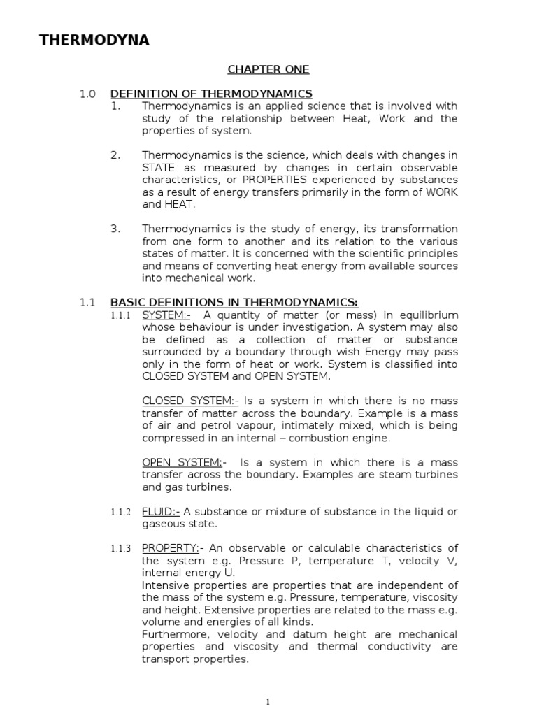 Introduction To Thermodynamics | PDF | Thermometer | Internal ...