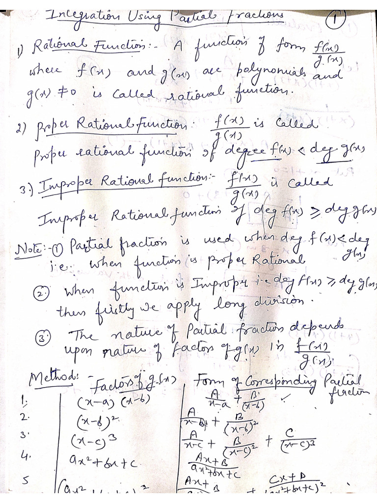 Integration by Partial Fraction | PDF