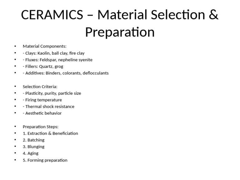 Ceramics Slide Layout | PDF