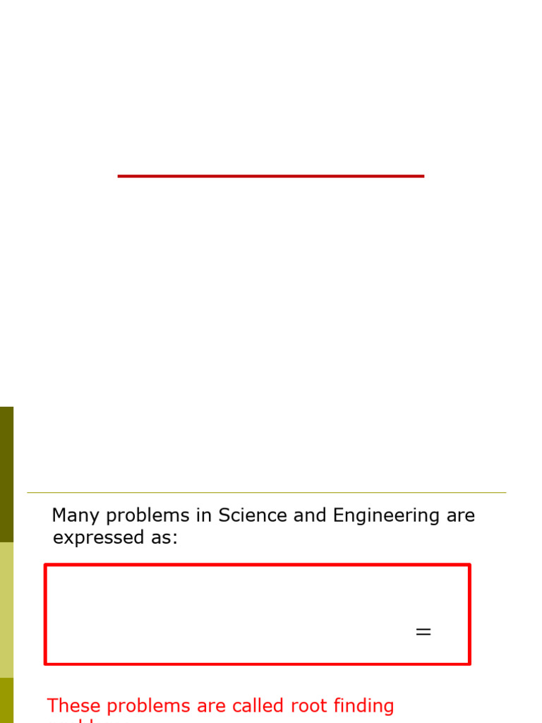 Lecture Slide 3 FInding Roots Bisection Method | PDF | Zero Of A ...
